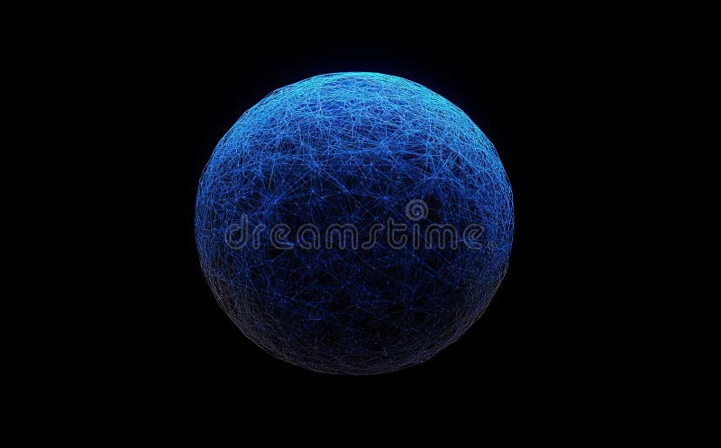 Network with Nodes Arranged in a Spherical Shape, Demonstrating the ...