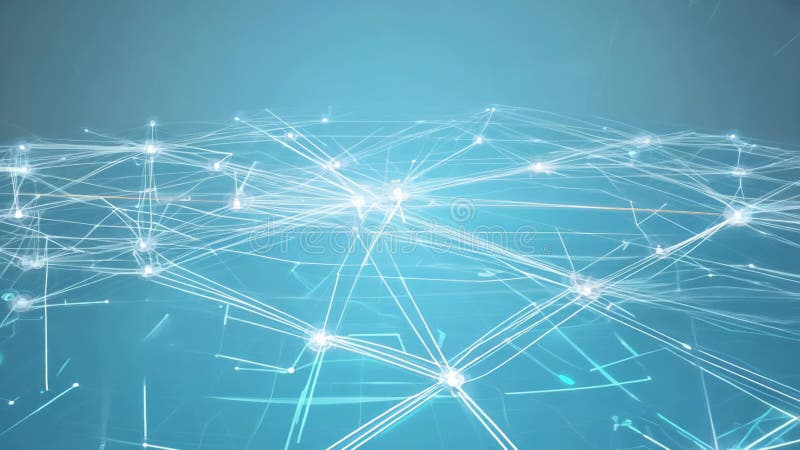 Network Nodes Connected by Lines and Dots, Representing Digital ...