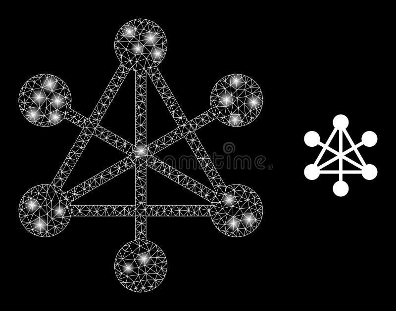 Network Nodes Icon - Polygonal Mesh with Light Spots Stock Vector ... Network Nodes Icon - Polygonal Mesh with Light Spots Stock Vector ...