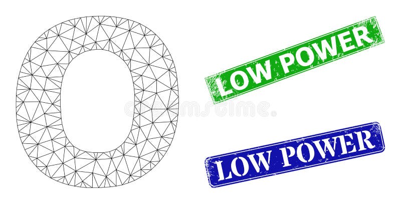 Textured Low Power Stamps and Polygonal Mesh Omicron Greek Lowercase ...
