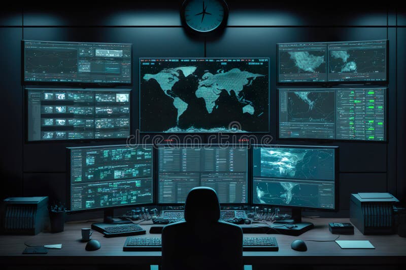 Security Operations Center Stock Illustrations – 544 Security ...