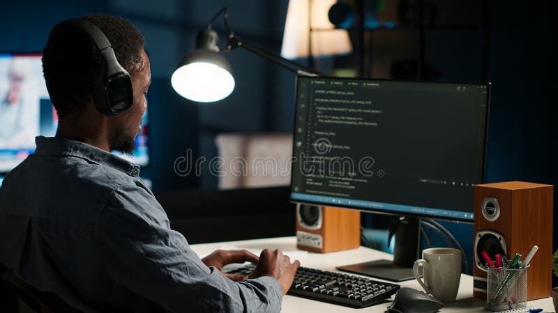 Network Operator Upgrading Script and Combining HTML Code with it Language Stock Image - Image ...