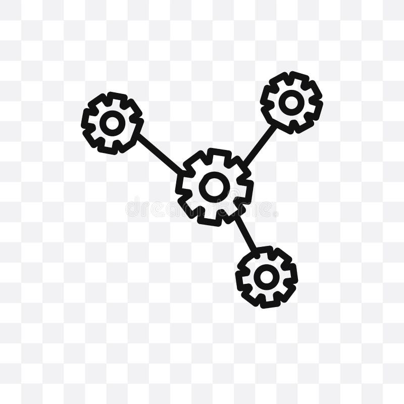 Network Optimization Vector Linear Icon Isolated on Transparent ...