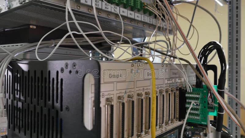 Network Panel, Switch and Cable in Data Center Stock Image - Image of ...
