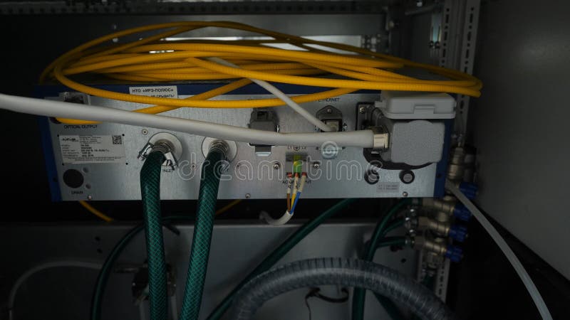 Network Panel, Switch and Cable in Data Center Editorial Stock Image ...