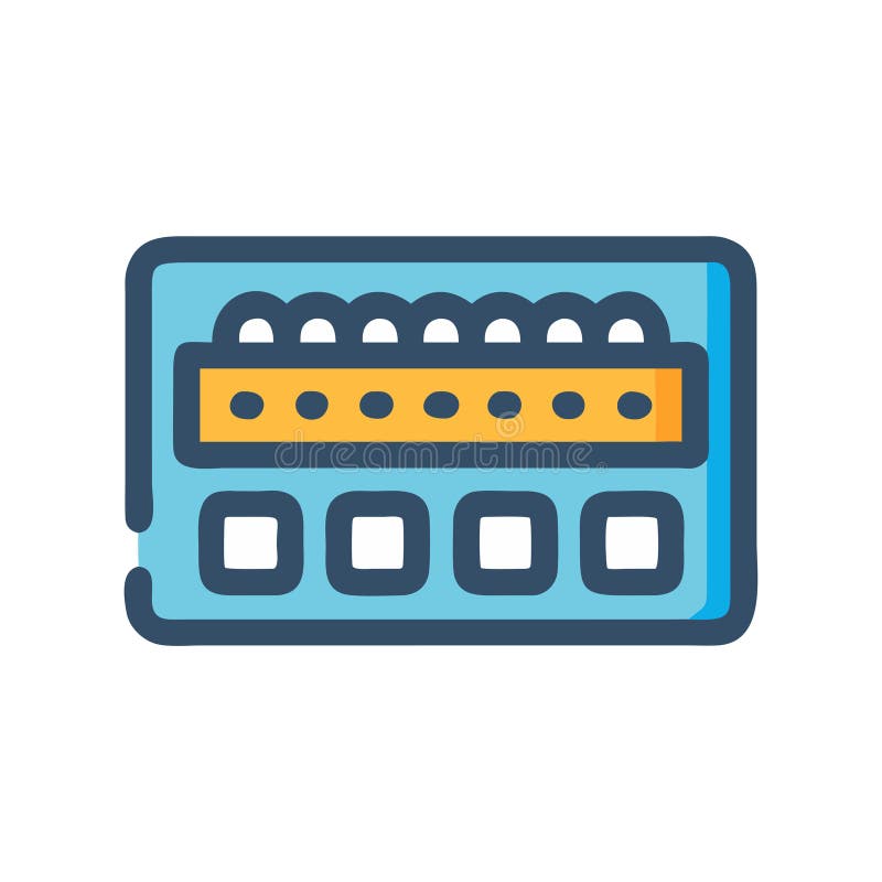 Network Patch Panel Icon for Infrastructure Stock Vector - Illustration ...