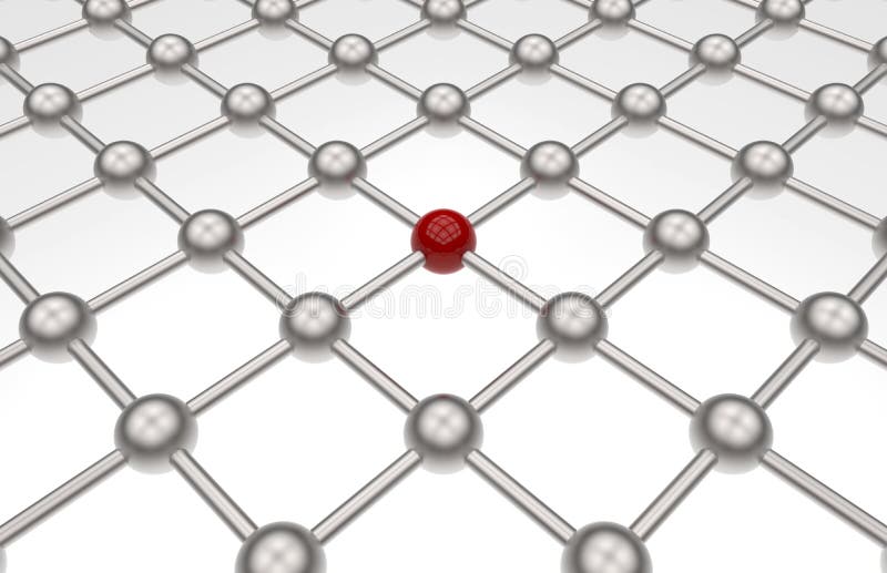 Network Path Array - Red Sphere Stock Illustration - Illustration of ...