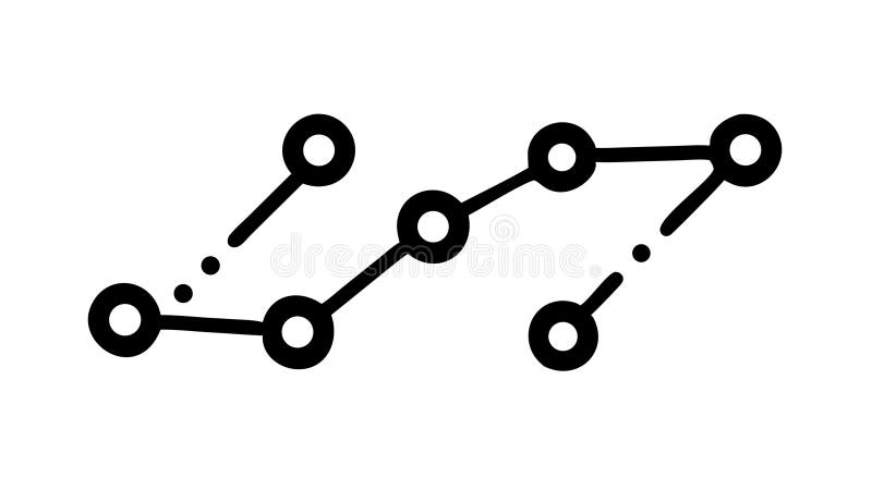 Network Path or Timeline Icon, Connection, Vector Design Generative AI Stock Vector ...