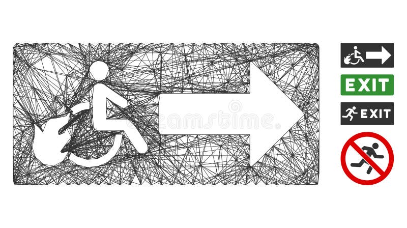 Network Patient Exit Vector Mesh Stock Vector - Illustration of arrow ...