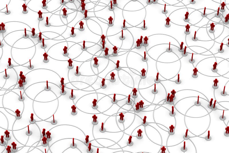 Network of People - Communication Links Stock Illustration ...