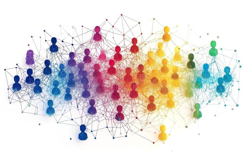 A Network of People, Connected Via a Small Neural Network Stock ...