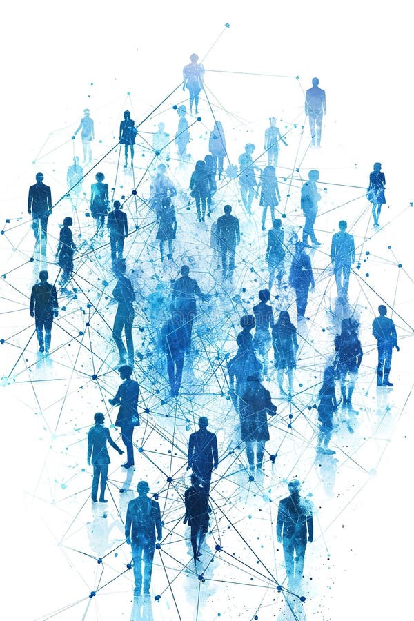 A Network of People, Connected Via a Small Neural Network Stock ...