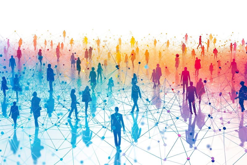 A Network of People, Connected Via a Small Neural Network Stock ...