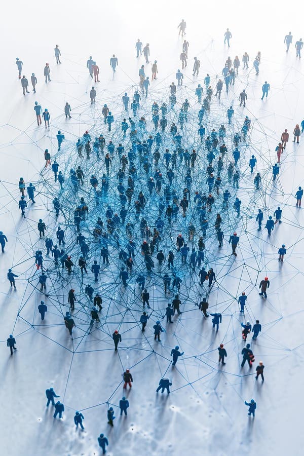 A Network of People, Connected Via a Small Neural Network Stock ...
