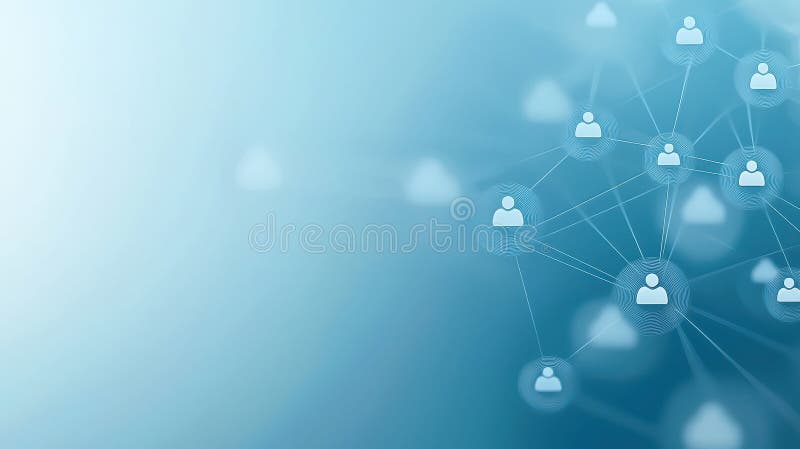 Network of People, Connecting Individuals on Dynamic Blue Background ...