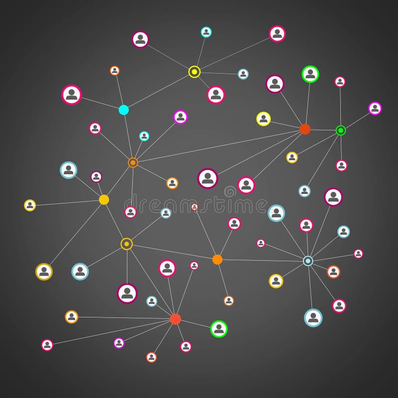 A Network of People within an Organization Stock Illustration ...