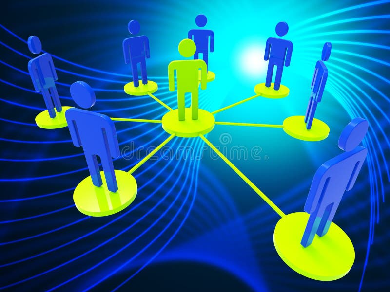 Network of People Represents Global Communications and Computer Stock ...