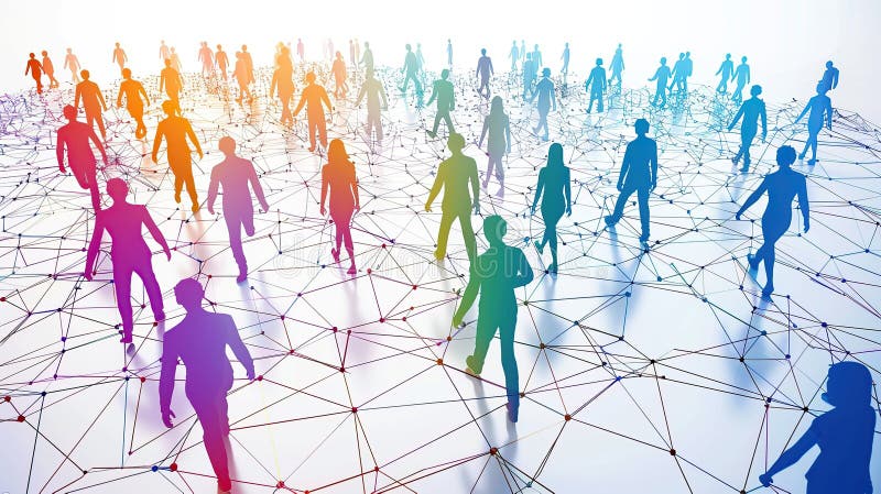 Network of People stock illustration. Illustration of concept - 328749775