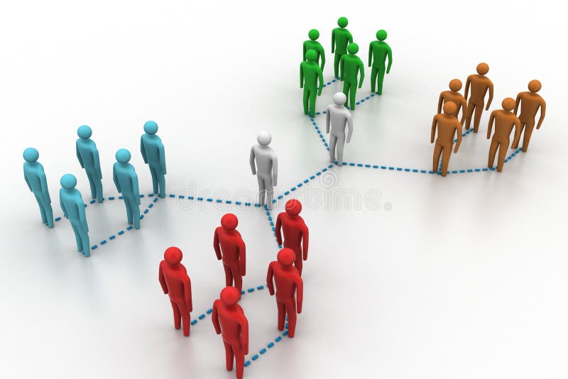 Business People 3D Social Media Network Stock Illustration ...