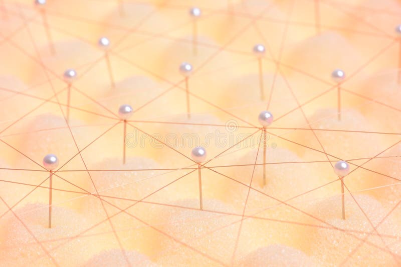 Network between Pin, Social Media and Internet Stock Photo - Image of ...