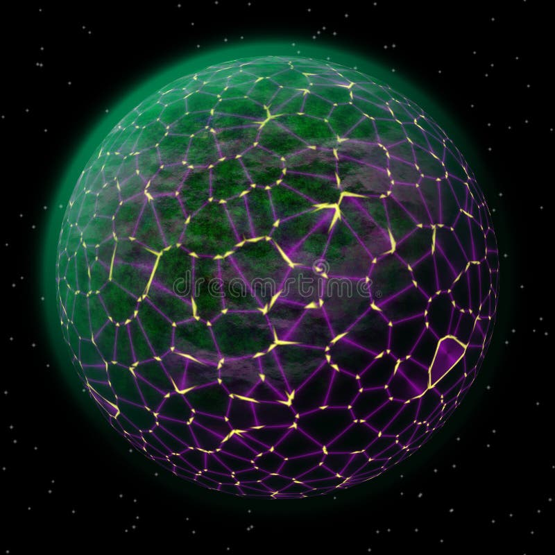 Network on Planet Generated Texture Background Stock Illustration ...
