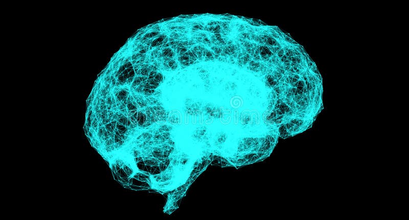 Network Plexus Connection Net On Human Brain Stock Illustration Illustration Of Geometric