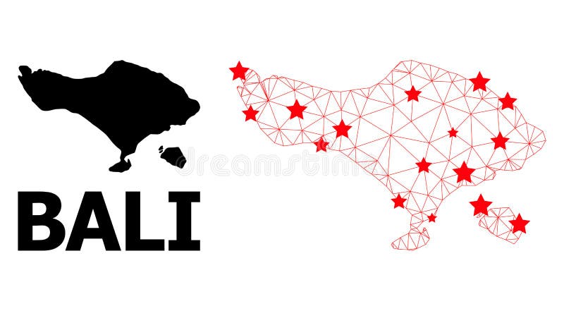 Network Map of Bali. Island Digital Connections. Stock Vector ...