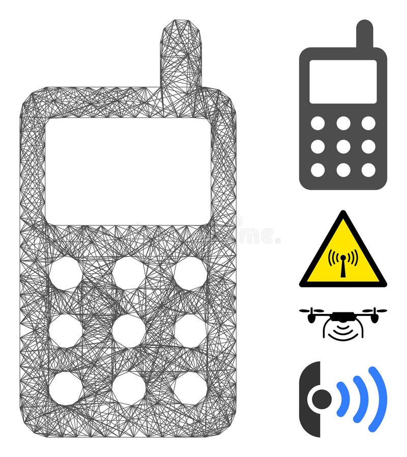 Network Portable Radio Transmitter Vector Mesh Stock Vector ...