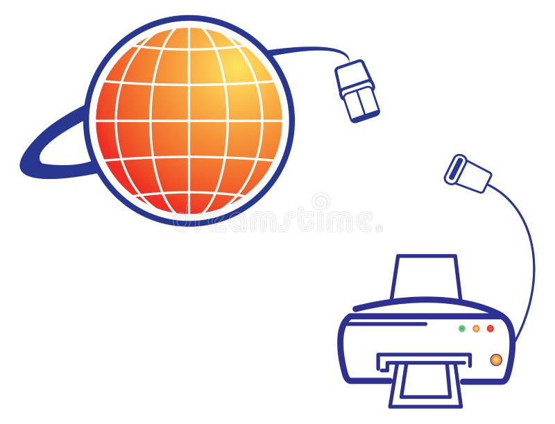 Computer Network Printer Stock Illustrations – 5,565 Computer Network ...