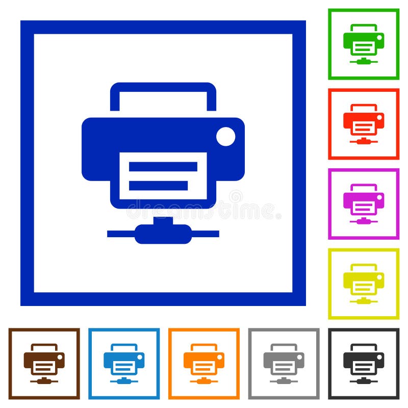 Network Printer Icon Vector, Filled Flat Sign, Solid Pictogram Isolated ...