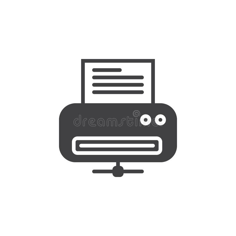 Network Printer Icon Vector, Filled Flat Sign Stock Vector ...