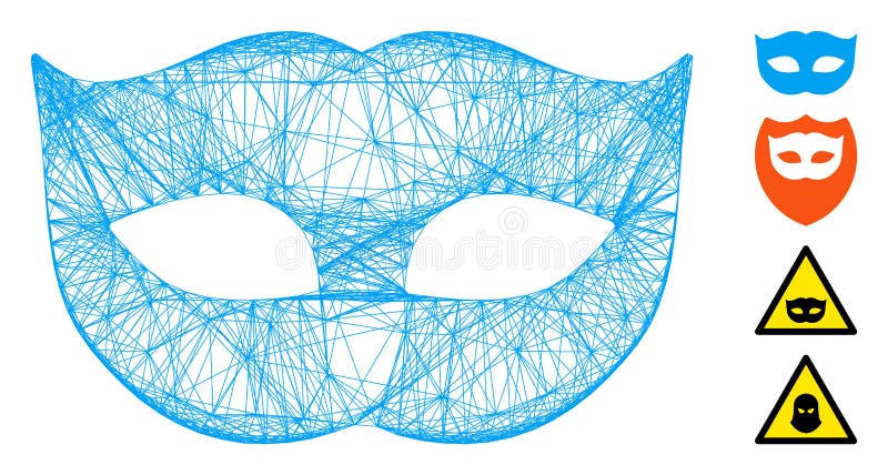 Network Privacy Mask Vector Mesh Stock Vector - Illustration of party ...