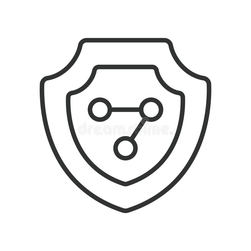 Protection Icon. Lock Shield Illustration Vector Stock Vector ...