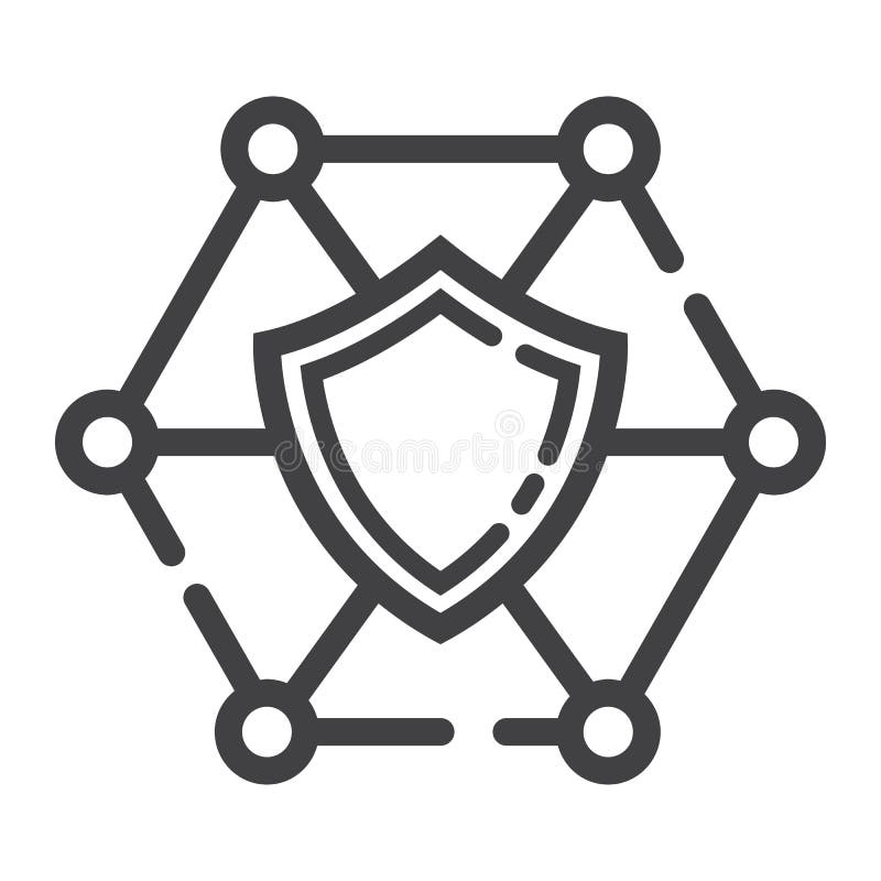 Network Shield Icon Outline Stock Illustrations – 10,269 Network Shield ...
