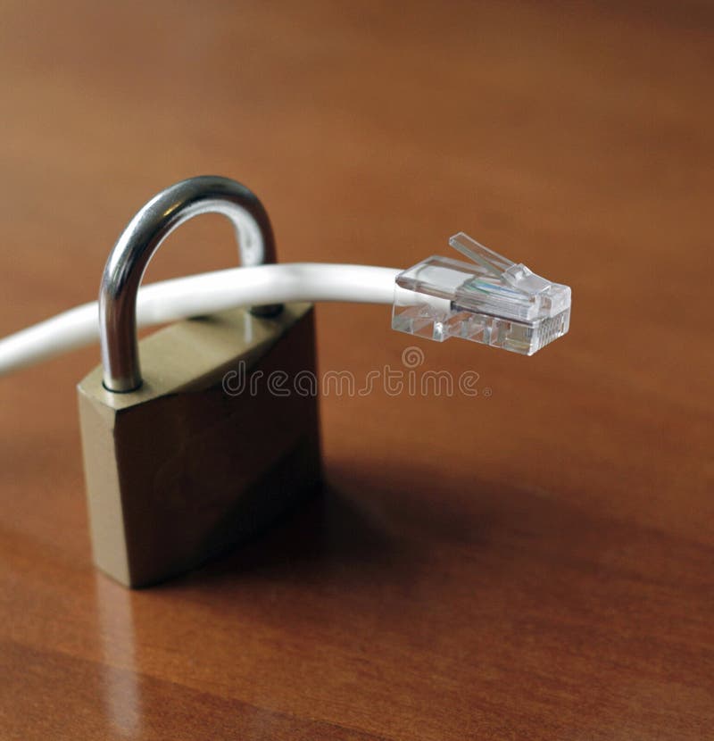 Cable Going through Padlock Stock Image - Image of control, digital ...