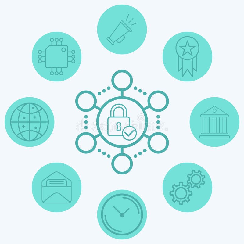 Network Protection Vector Icon Sign Symbol Stock Illustration ...