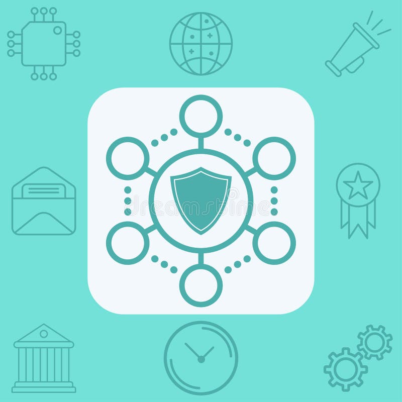 Network Protection Vector Icon Sign Symbol Stock Illustration ...
