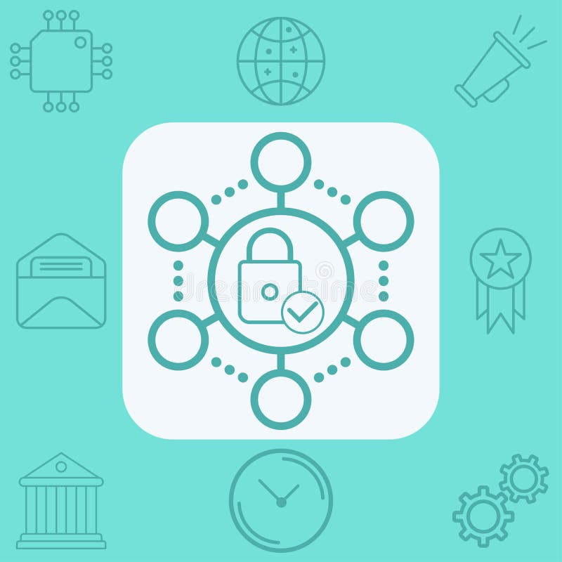 Network Protection Vector Icon Sign Symbol Stock Illustration ...