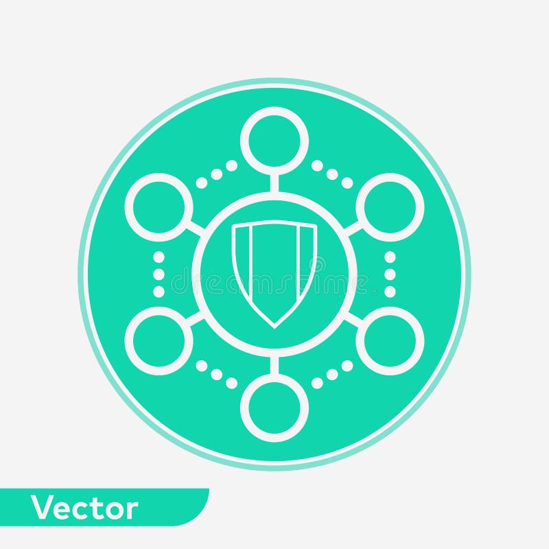 Network Protection Vector Icon Sign Symbol Stock Vector - Illustration ...