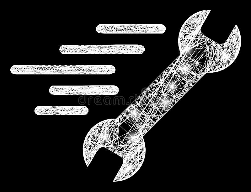 Network Quick Repair Web Mesh with Bright Flash Nodes Stock Vector ...