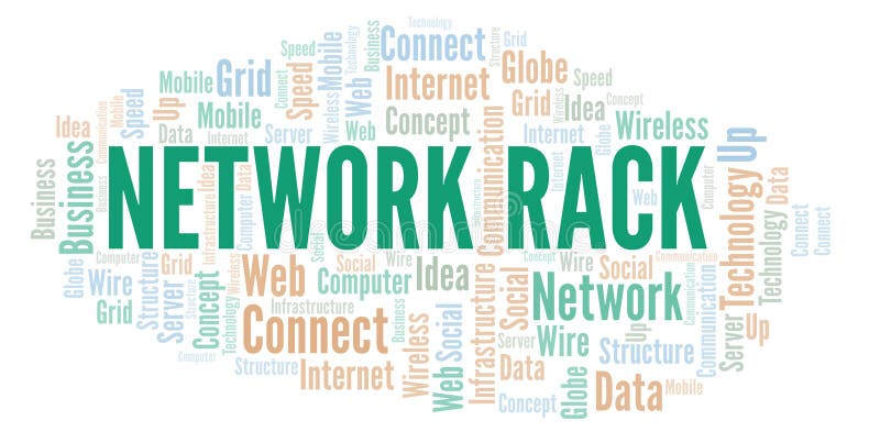 Network Rack word cloud. stock illustration. Illustration of connect ...