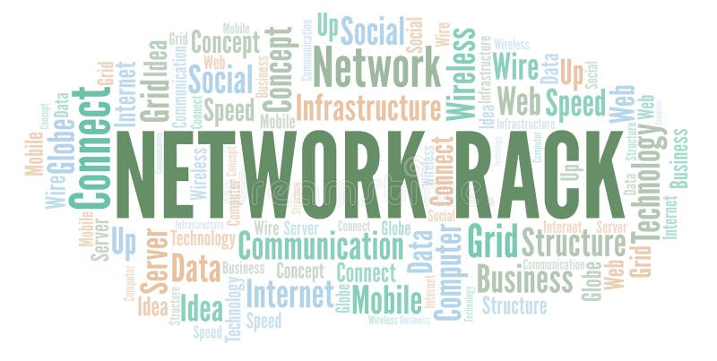 Network Rack word cloud. stock illustration. Illustration of concept ...