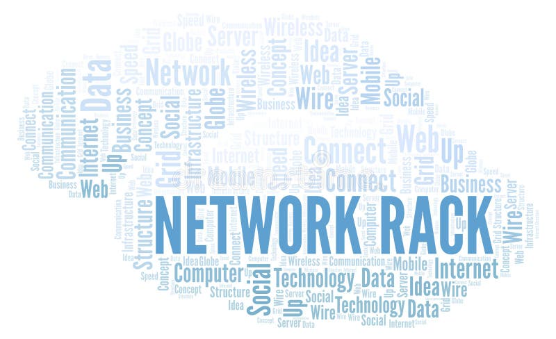 Network Rack word cloud. stock illustration. Illustration of rack ...