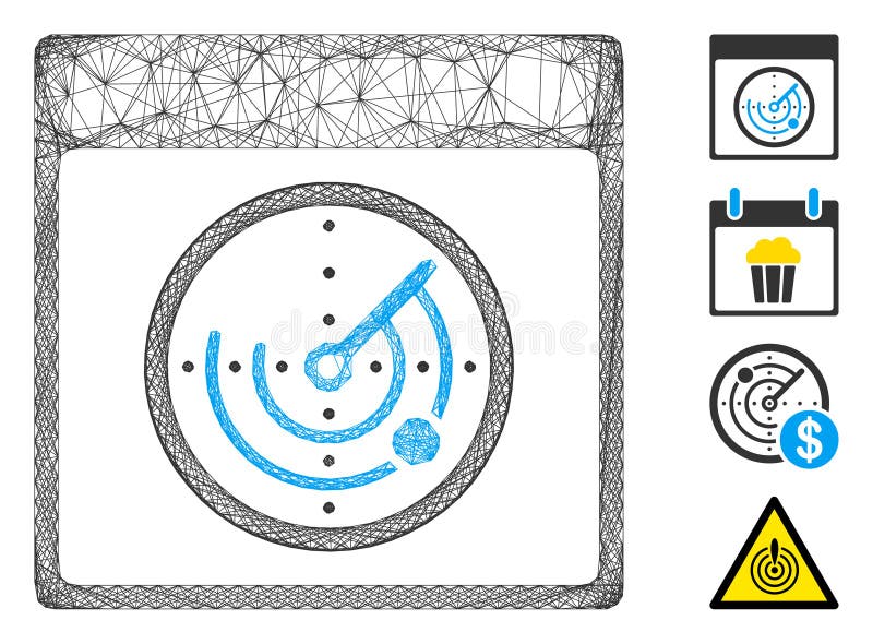 Network Radar Calendar Page Vector Mesh Stock Illustration ...