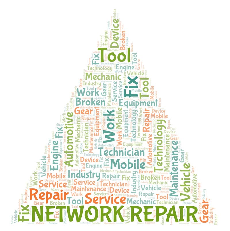 Network Repair word cloud stock illustration. Illustration of ...