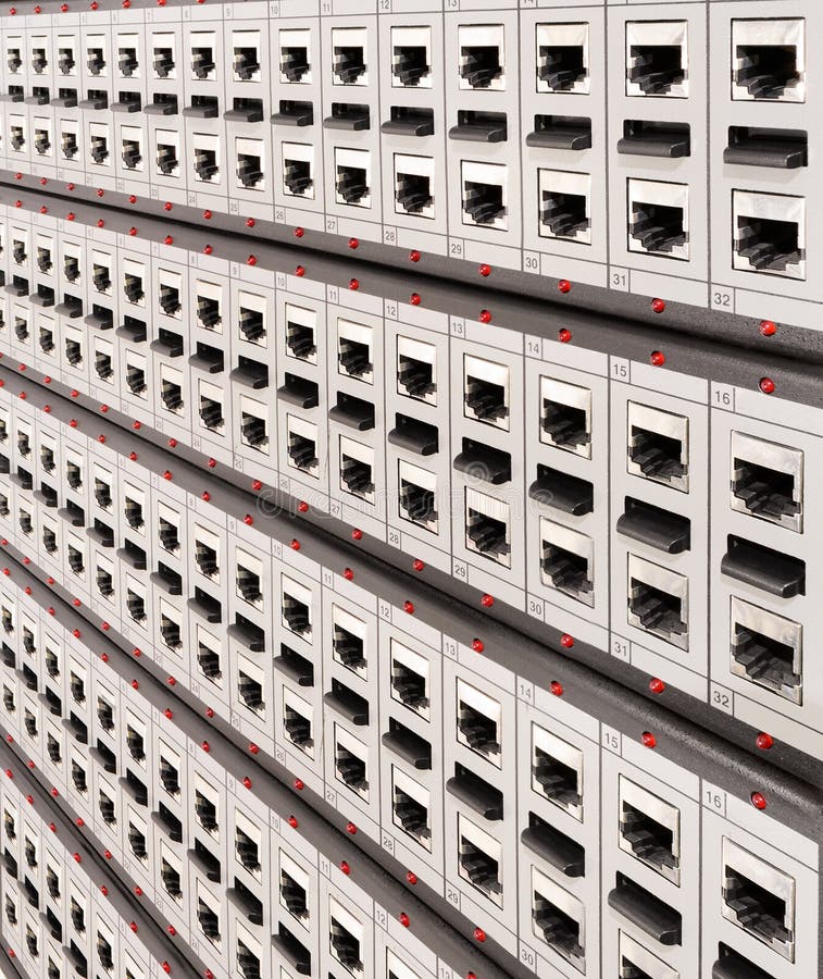 Network LAN patch panel stock photo. Image of panel, optic - 40259216
