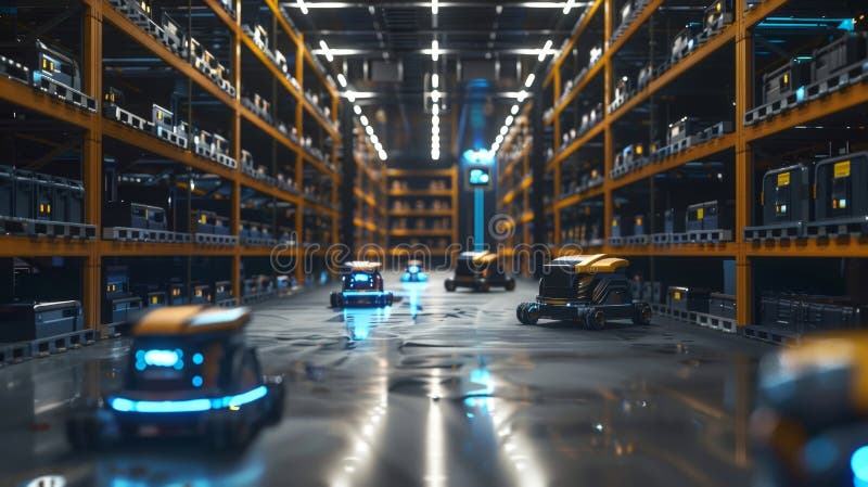 A Network of Robots Moving through a Warehouse Guided by an AI Systems ...