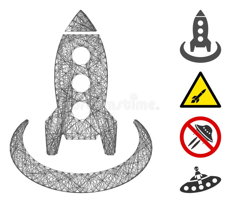 Network Rocket Start Position Vector Mesh Stock Vector - Illustration ...