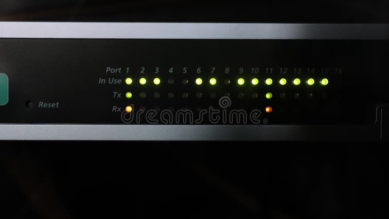 Port Leds on a Network Router Stock Footage - Video of packet, network ...