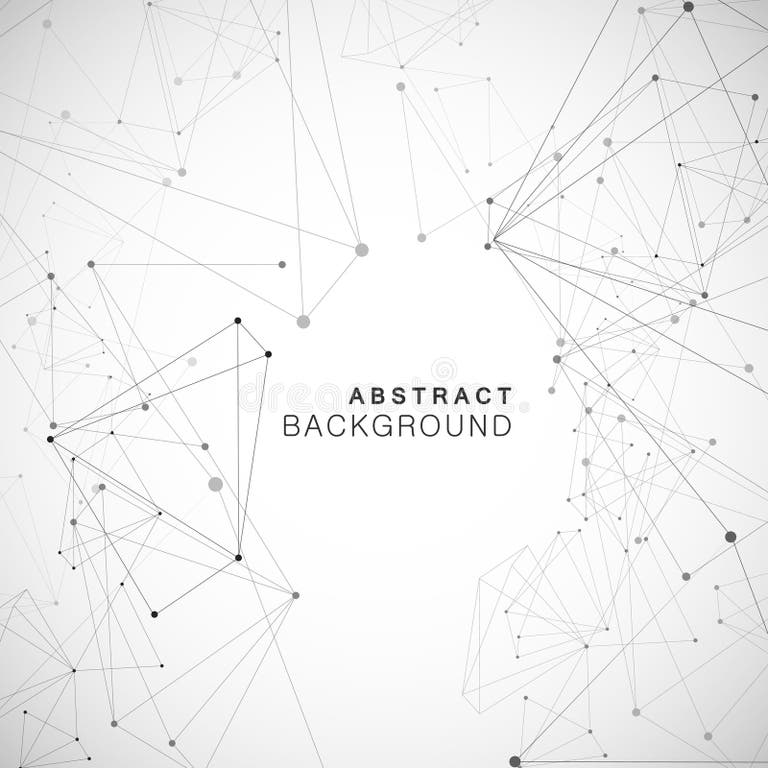 Network Science Polygonal Triangle. Digital Node Tech Connection ...